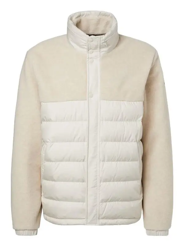 Moncler Mistral Fleece-paneled Down Jacket - White