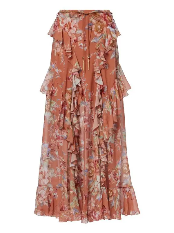 Zimmermann Awaken Floral Maxi Skirt - Multicoloured