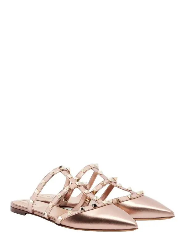 Valentino Garavani Rockstud Leather Mules - Pink