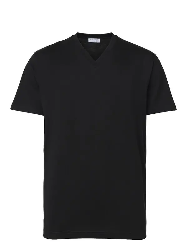 Sunspel Cotton Jersey T-shirt - Black