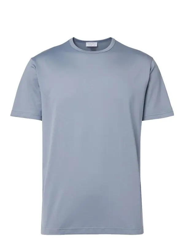 Sunspel Cotton Jersey T-shirt - Blue