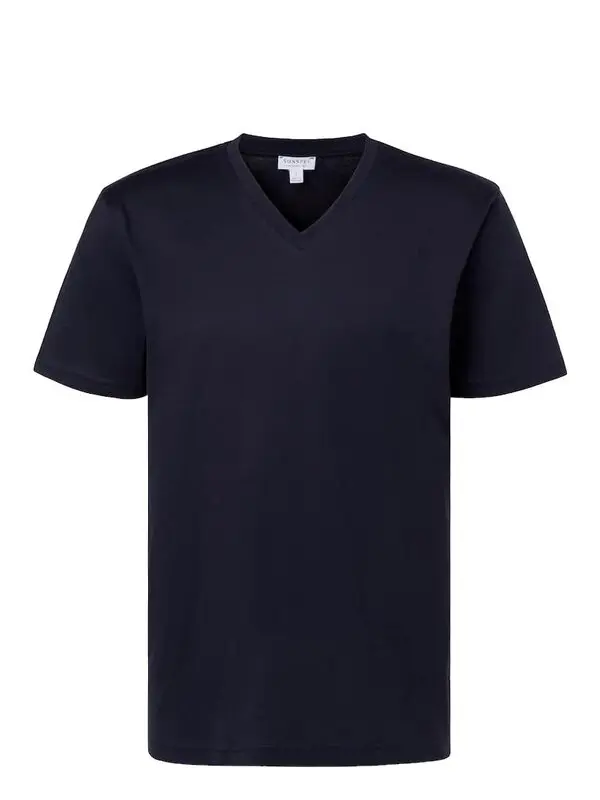 Sunspel Riviera Cotton Jersey T-shirt - Blue