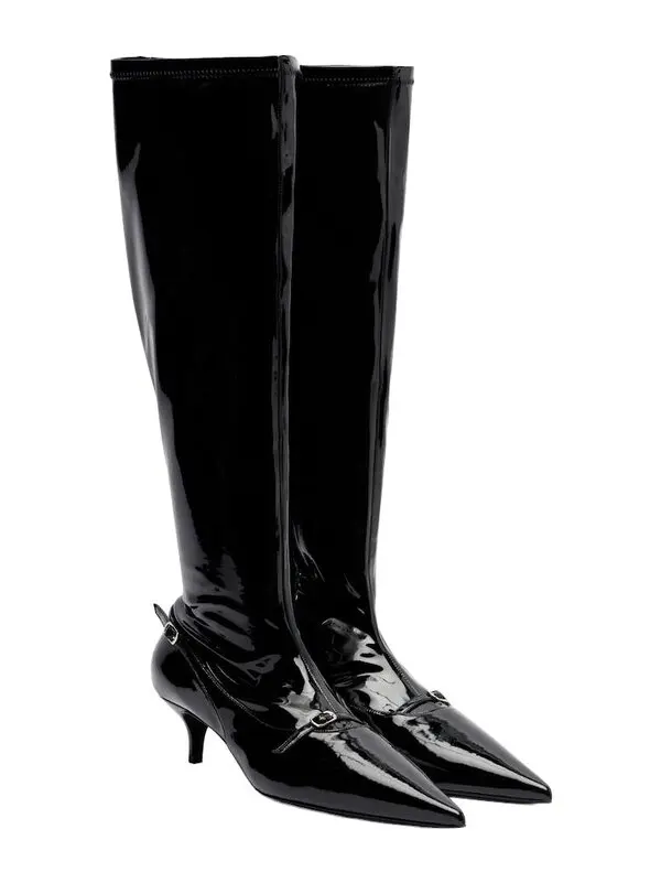 Magda Butrym Patent Leather Knee-high Boots - Black