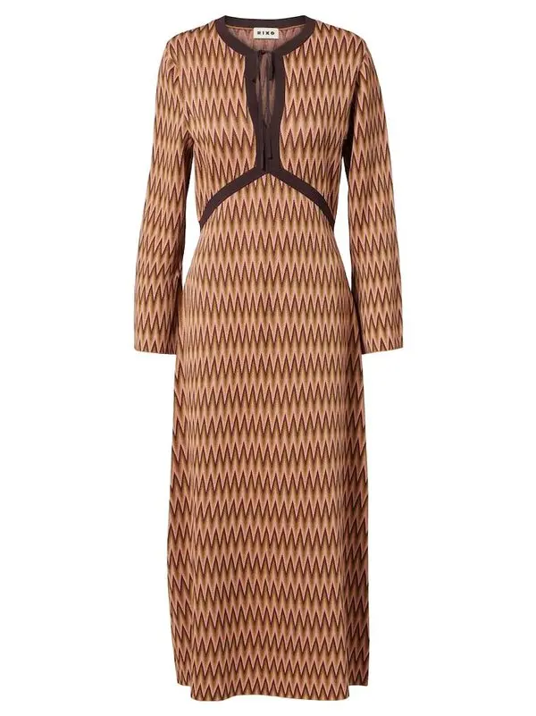 Rixo Pamela Jacquard Midi Dress - Multicoloured