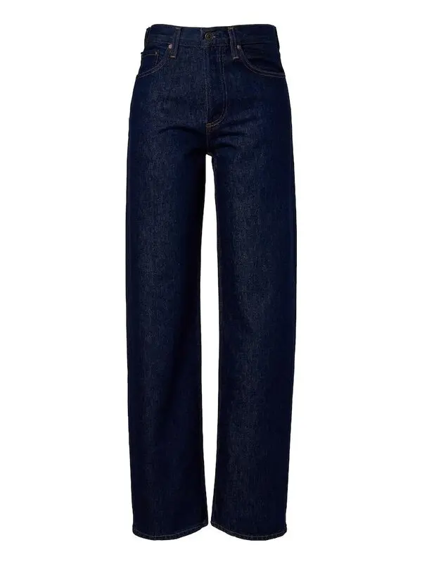 AGOLDE Arc Mid-rise Wide-leg Jeans - Blue