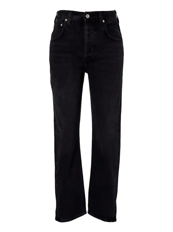 Citizens Of Humanity Dahlia Cropped Straight Jeans - Black