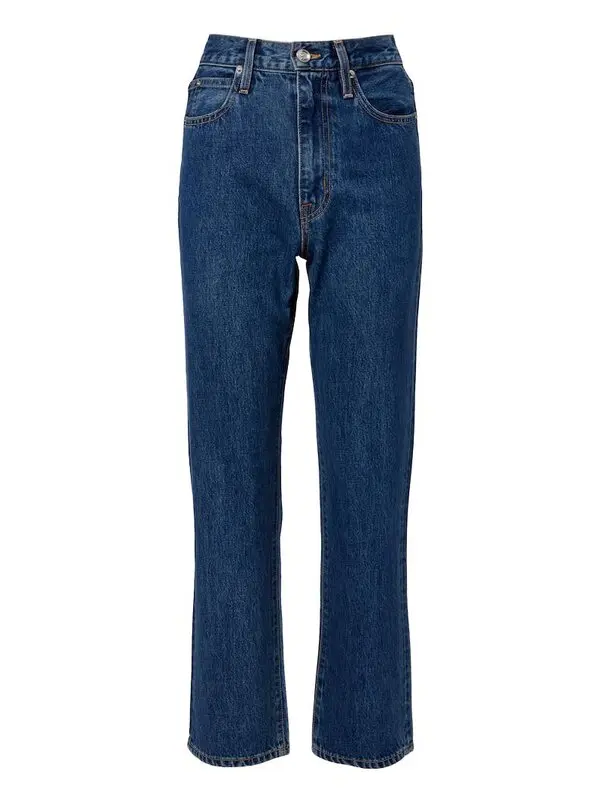 SLVRLAKE London Cropped High-rise Straight Jeans - Blue