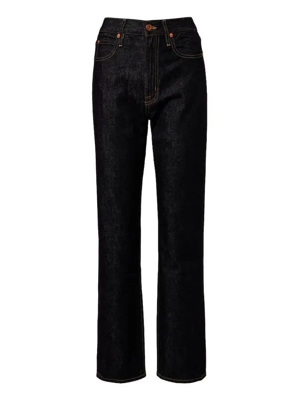 SLVRLAKE London High-rise Straight Jeans - Black