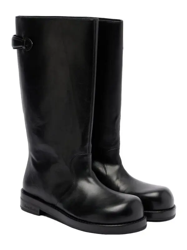 Acne Studios Mid-calf Leather Boots - Black
