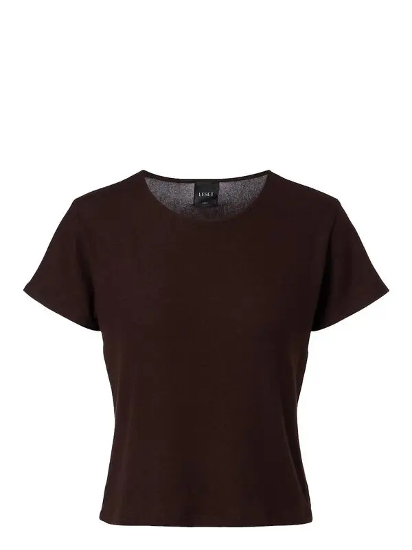 LESET Margo Lauren Jersey T-shirt - Brown