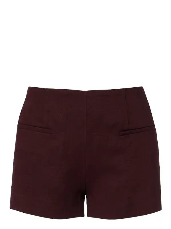 Faithfull The Brand Florine Mid-rise Shorts - Burgundy