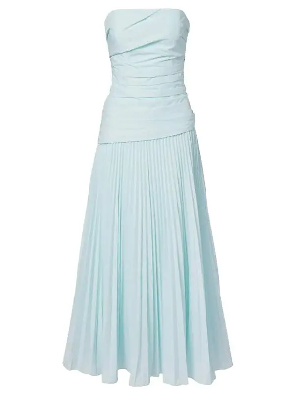 Simkhai Arie Pleated Bustier Dress - Blue