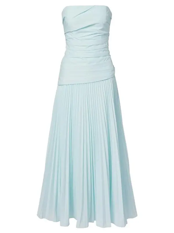 Simkhai Arie Pleated Bustier Dress - Blue