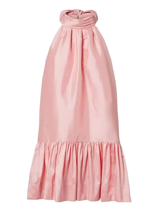 Simkhai Hope Bow-detail Taffeta Minidress - Pink