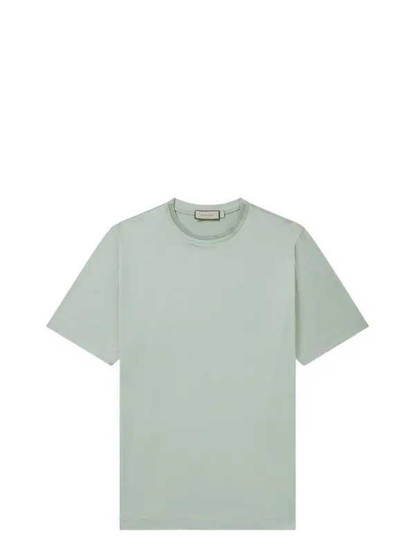 Bottega Veneta Straight-leg Logo-embroidered Cotton-jersey Sweatpants - Blue