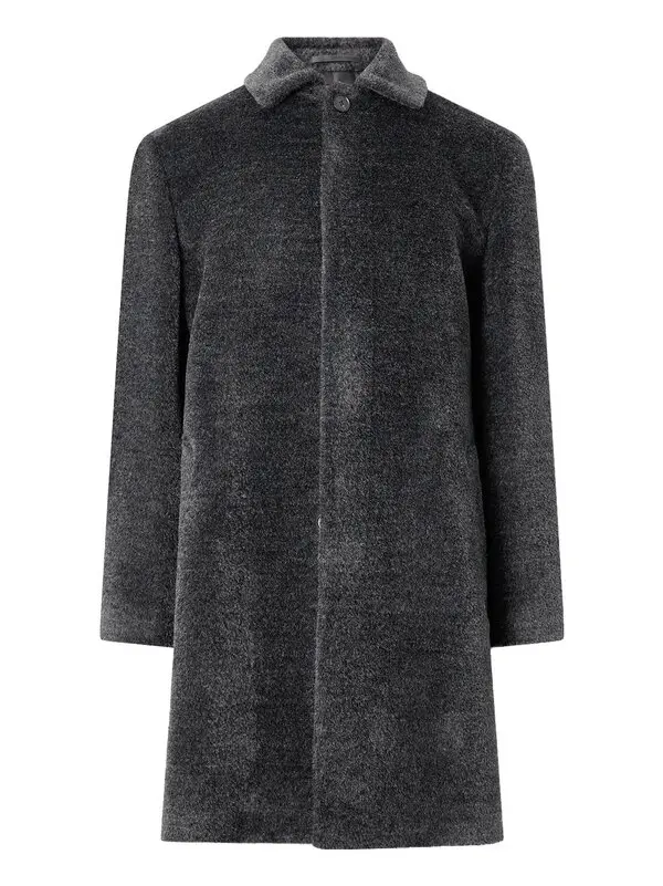 Mr P. Wool And Alpaca-blend Car Coat - Black