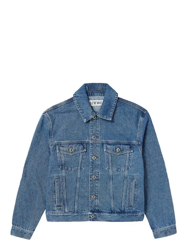 Loewe Anagram Denim Trucker Jacket - Blue