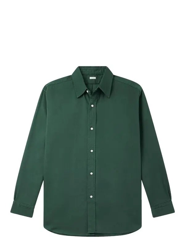 A.PRESSE Cotton-twill Shirt - Green