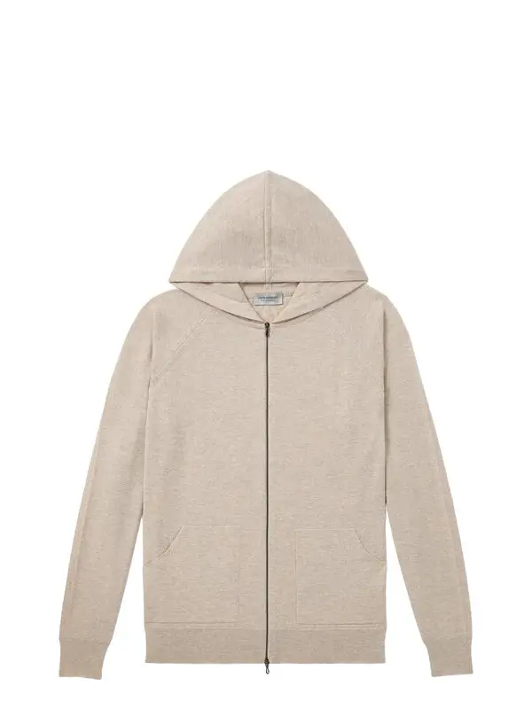 John Smedley Carty Merino Wool Zip-up Hoodie - Gray