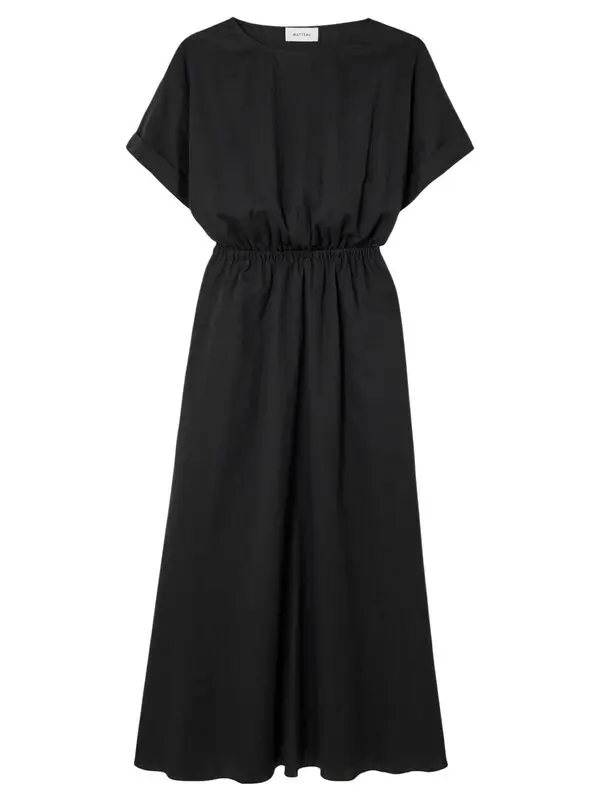Matteau Relaxed Cotton-gauze Maxi Dress - Black