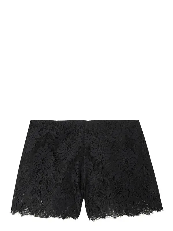 Sharon Wauchob Zak Scalloped Lace Shorts - Black
