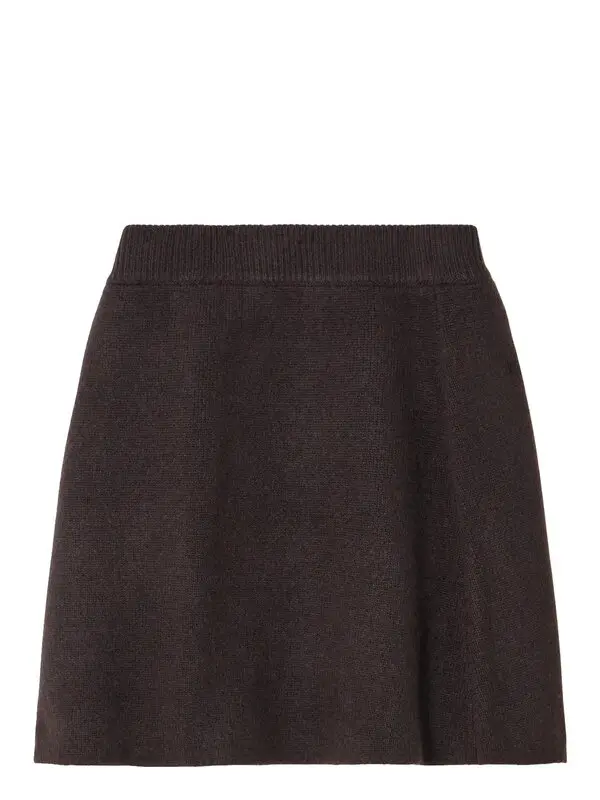 LISA YANG Clare Cashmere Mini Skirt - Brown