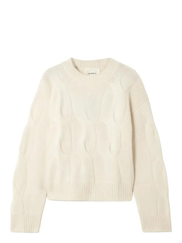 LISA YANG Sammie Cable-knit Cashmere Sweater - Cream