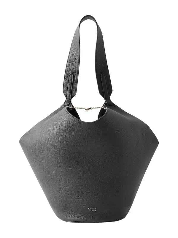 Khaite Grainy Leather Tote - Black