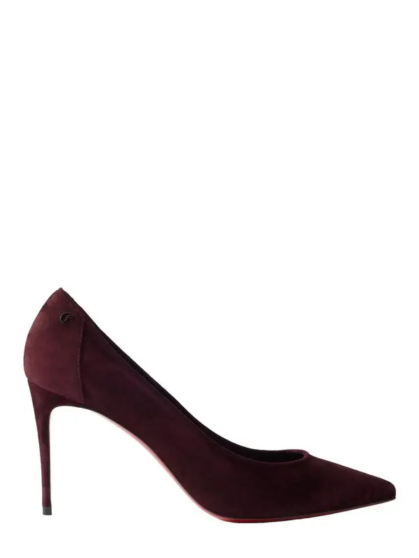 CHRISTIAN LOUBOUTIN Sporty Kate 85 Suede Pumps - Burgundy