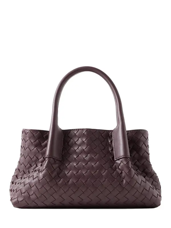Bottega Veneta Pinacoteca Small Intrecciato Leather Tote - Burgundy