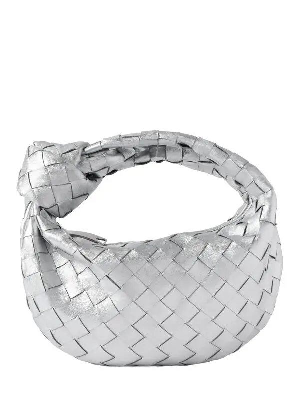 Bottega Veneta Jodie Mini Knotted Intrecciato Tote - Silver
