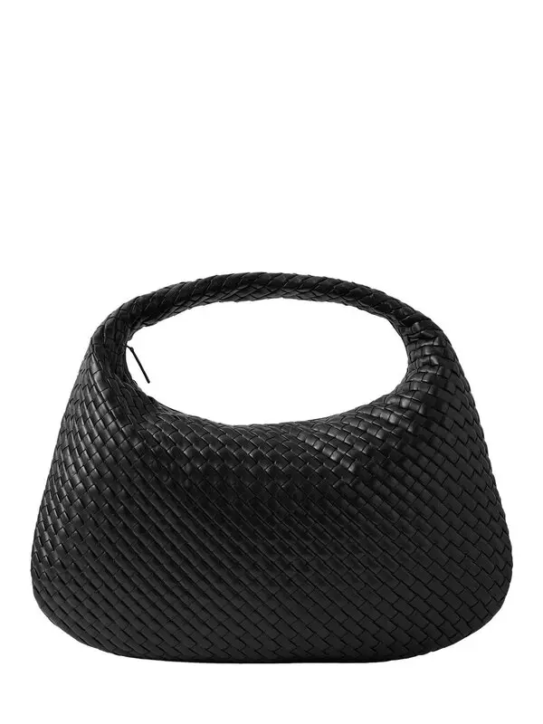 Bottega Veneta Intrecciato Leather Tote - Black
