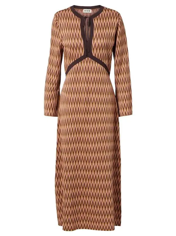 Rixo Pamela Jacquard Midi Dress - Multicoloured