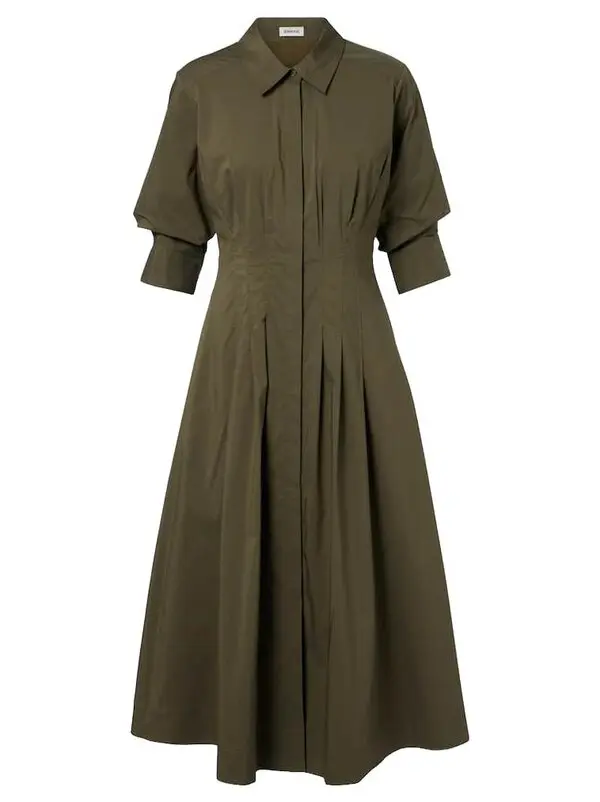 Simkhai Jazz Cotton-blend Poplin Shirt Dress - Green