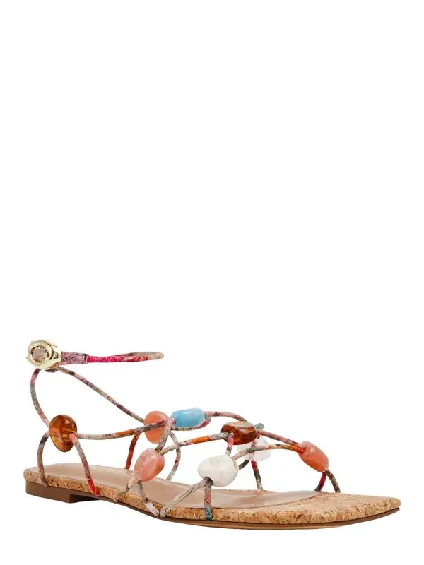 Steve Madden Tides Ankle Strap Sandal - Tan Multi