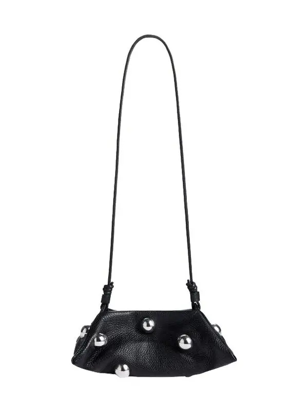 Altuzarra Mini Origami Studded Leather Crossbody Bag - Black/silver