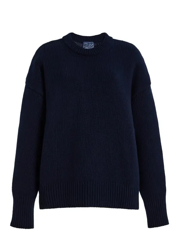 WITH NOTHING UNDERNEATH Devon Wool Sweater - Blue