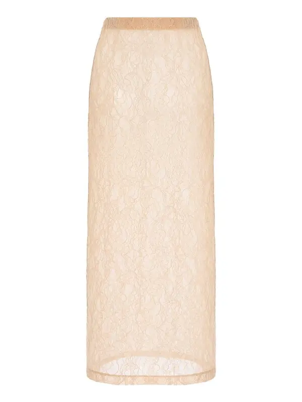 Wardrobe.NYC Lace Midi Skirt - Khaki