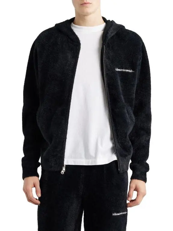 BILLIONAIRE BOYS CLUB Fuzz Zip Hoodie - Black