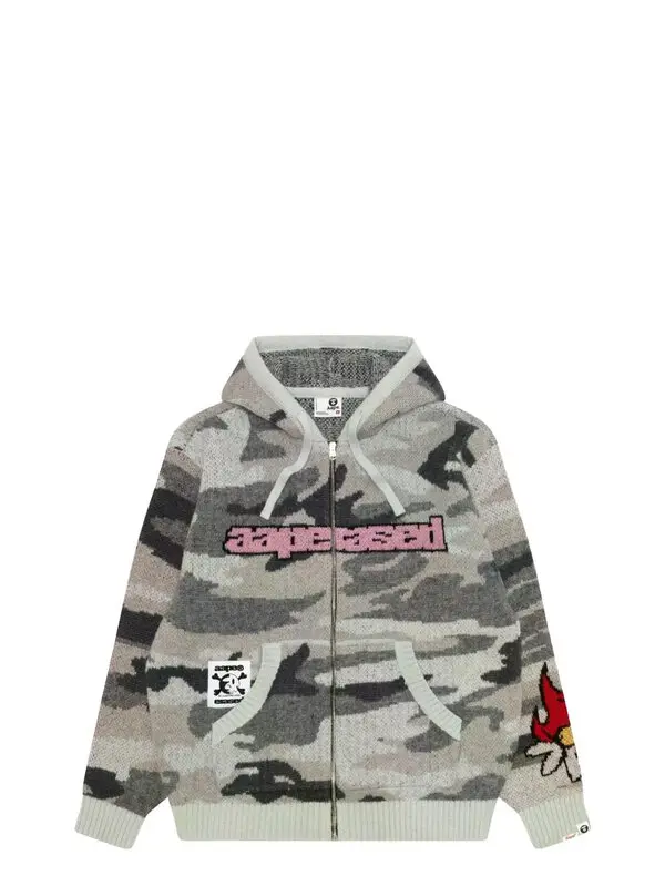 AAPE BY *A BATHING APE® Camouflage Zip Hoodie - Grey
