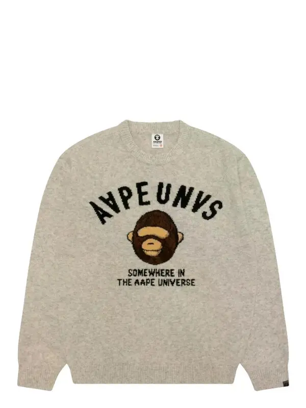 AAPE BY *A BATHING APE® Logo Graphic Sweater - Neutrals