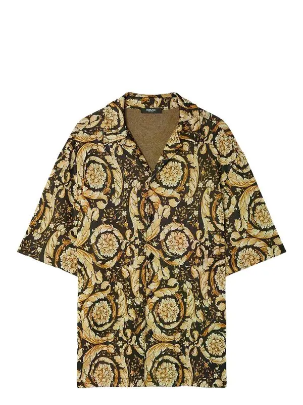 Versace Barocco Jacquard Shirt - Gold
