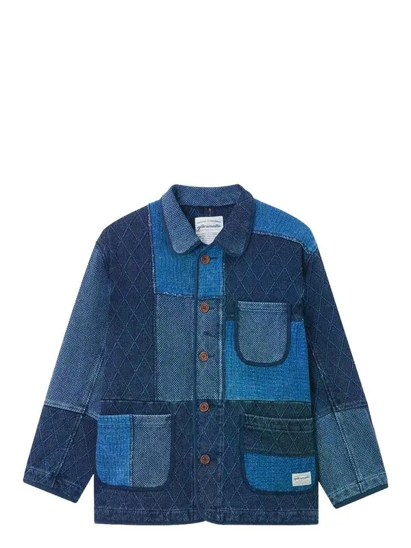 AFTERMATHS Patchwork Pocket Jacket - Blue