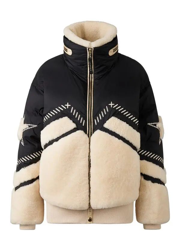 Bogner Amie Down Ski Jacket - Black/cream