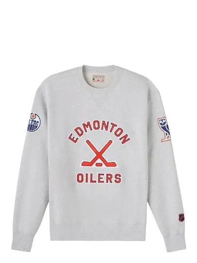 OVO Nhl Edmonton Oilers Crewneck Sweatshirt - Ash Heather