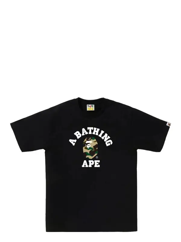 A BATHING APE Camouflage-logo T-shirt - Black