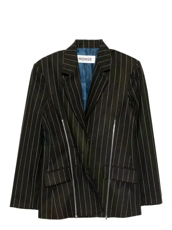 Monse Deconstructed Lapel Blazer - Brown