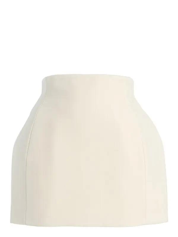 Wardrobe.NYC Rhw Sculpted Mini Skirt - Ivory
