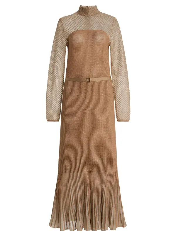 Zimmermann Hypnotic Knit Midi Dress - Metallic