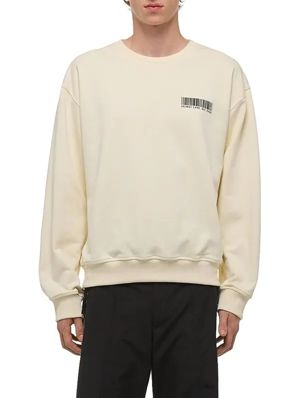 Helmut Lang Relaxed Fit Ski Schedule Sweatshirt - Winter White